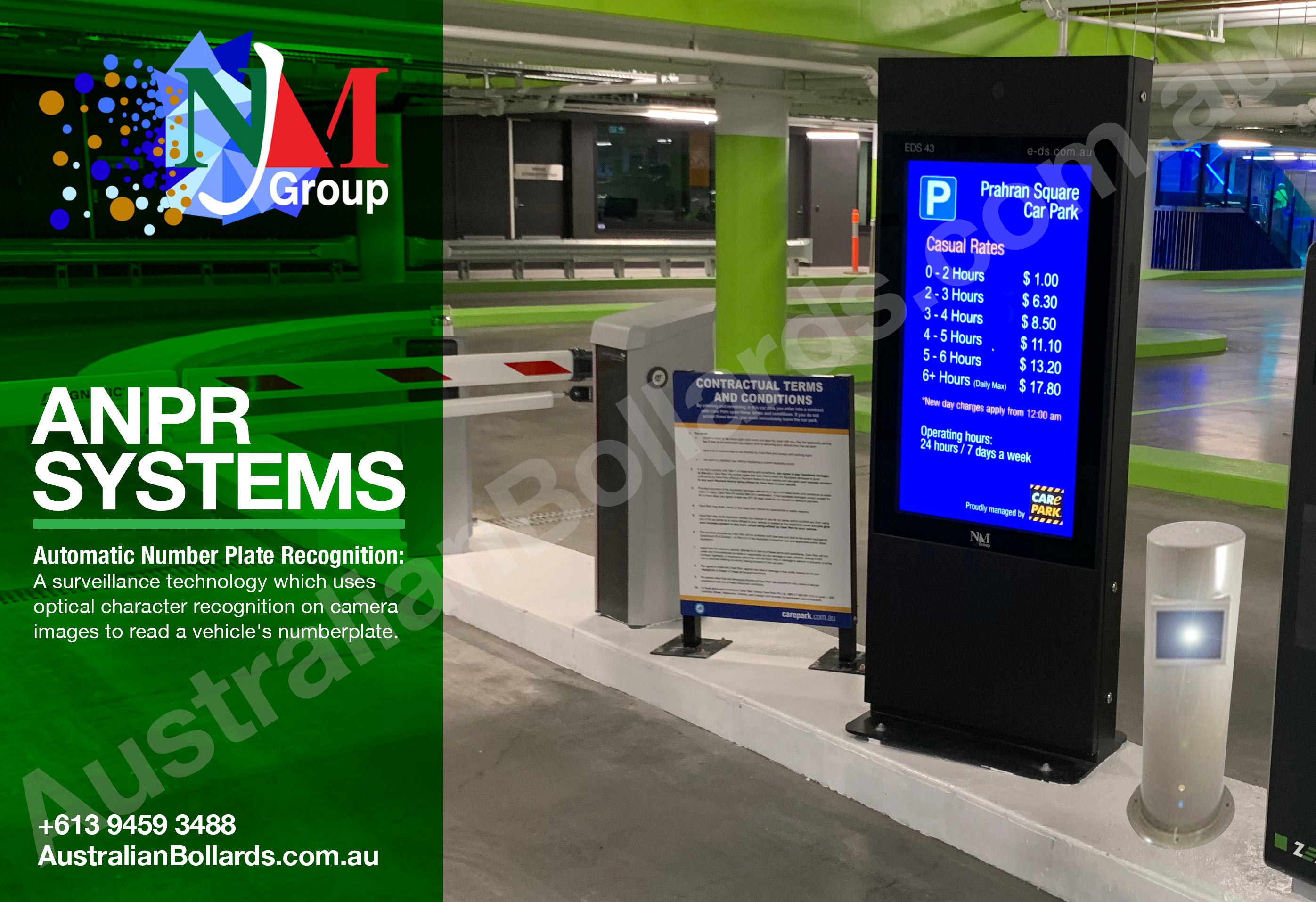 ANPR camera bollards for efficient car parks | Australian Bollards