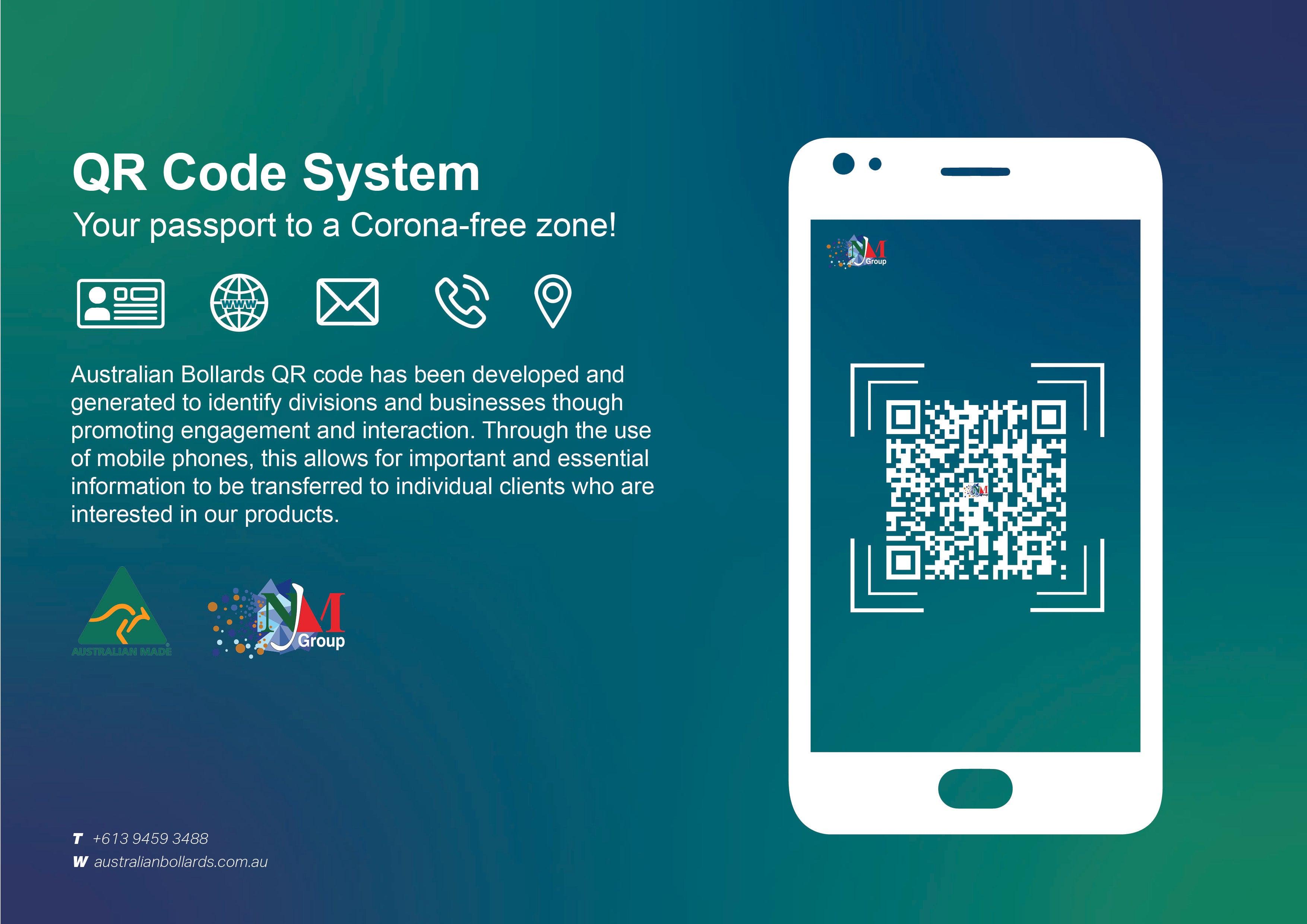 QR Code System - Your passport to a Corona-free zone | Australian Bollards