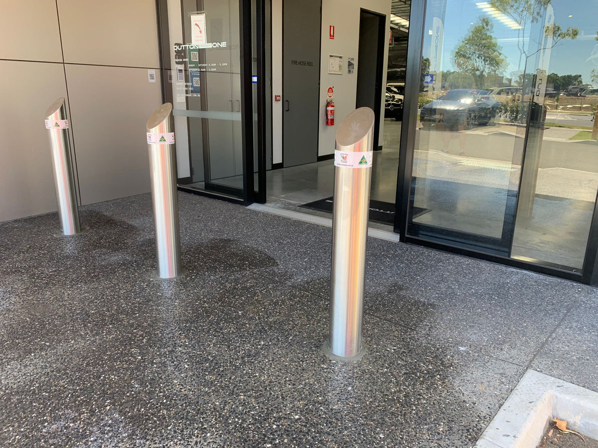 Fixed Stainless Steel - Designer Curved Bollards Sub-Surface Mounted ...