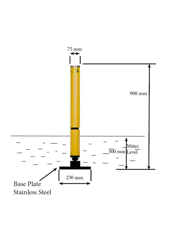 Nappe Flow Flexi Splitter Pier Bollard - Australian Bollards - Bollard ...